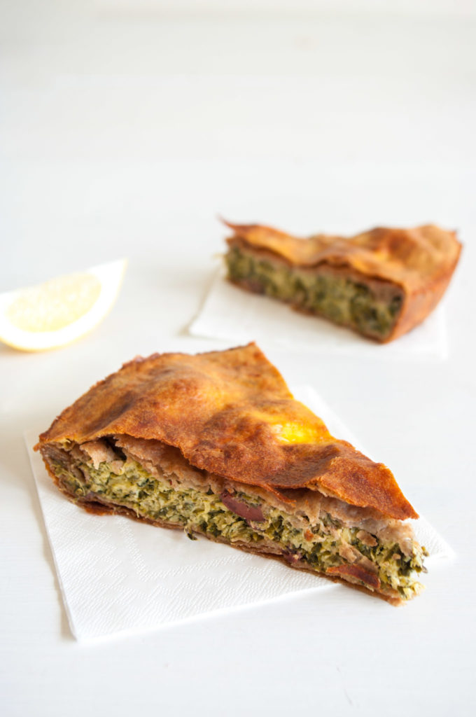 Courgette pie with spinach • Delicious from scratch
