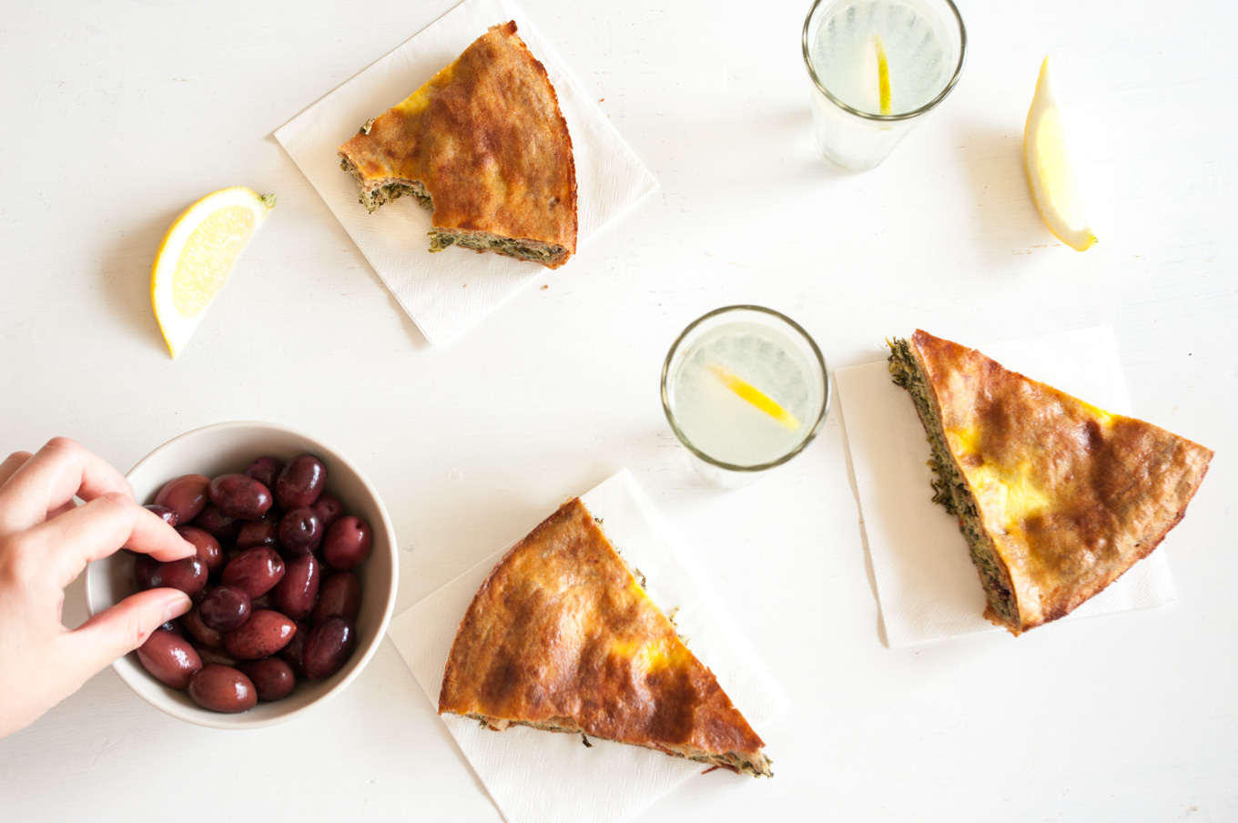 Courgette pie with spinach • Delicious from scratch