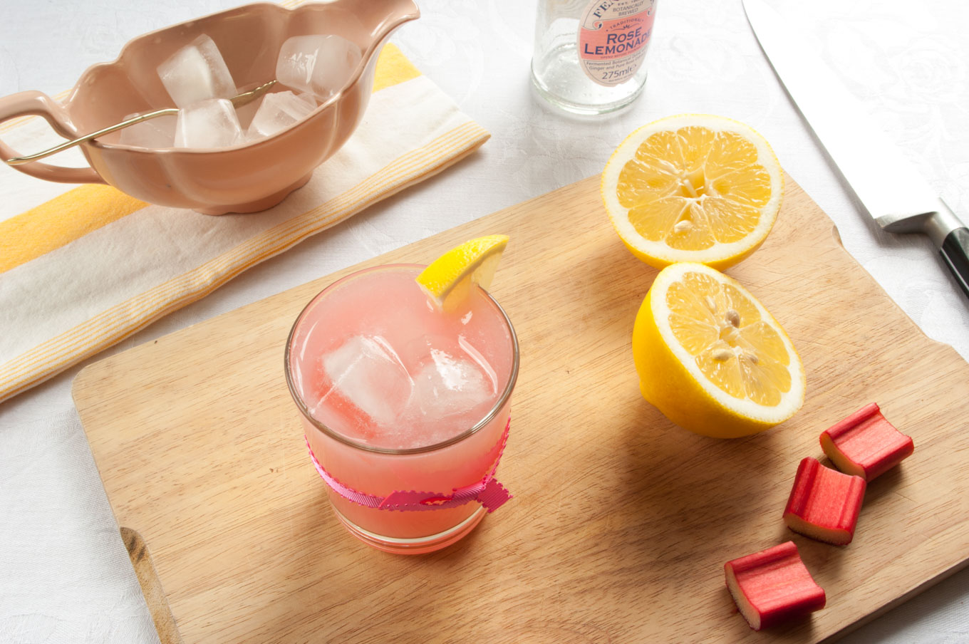 Rhubarb cocktail • Delicious from scratch