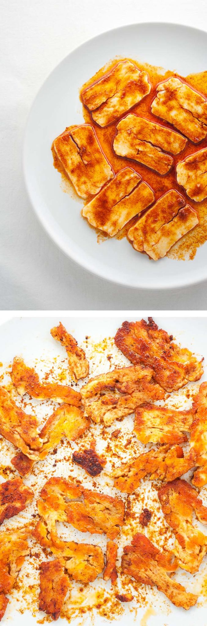Halloumi 'bacon' – smoky, meaty, umami • Delicious from scratch
