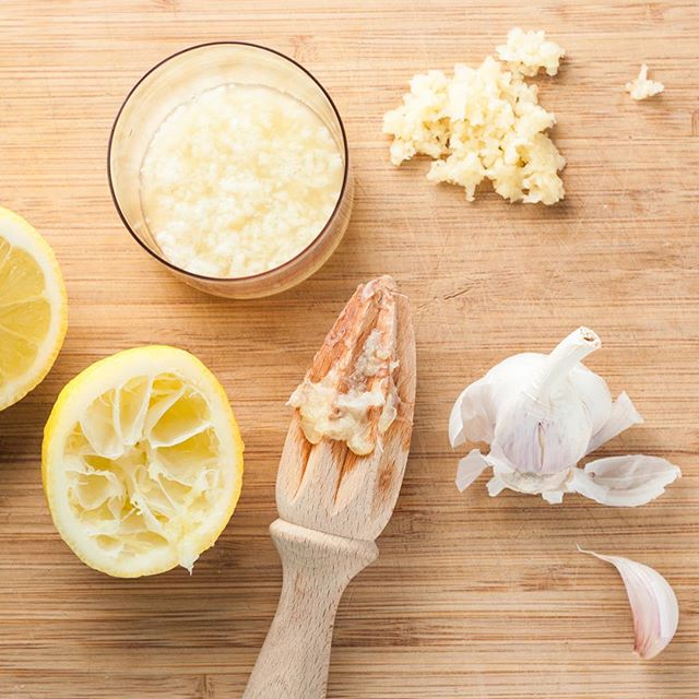 Citrus-cured fresh garlic • Delicious from scratch